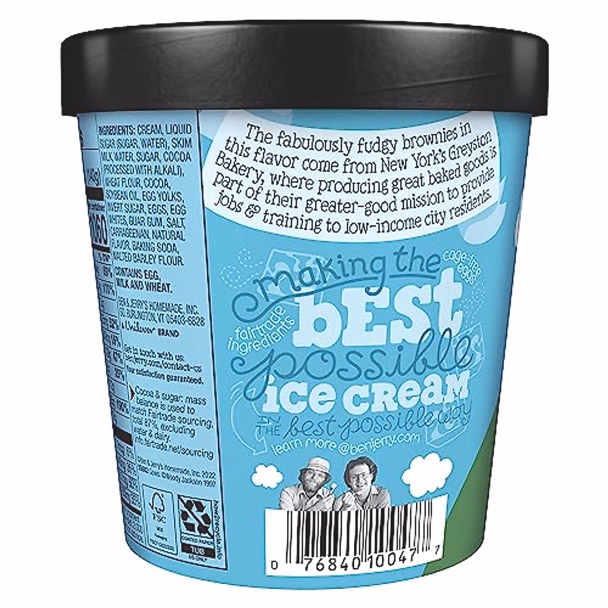 Ben & Jerry's Chocolate Fudge Brownie Ice Cream Pint Non-GMO 16 oz