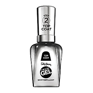 Sally Hansen Miracle Gel Nail Polish Shiny Top Coat, 101 Miracle Gel 3.0 Shiny Top Coat, 0.5 Fl Ounce