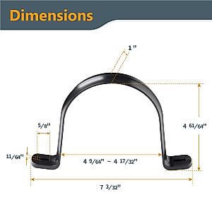 POWERTEC 70343 Hangers for 4" Dust Collection Hose and Pipe, 5 PK
