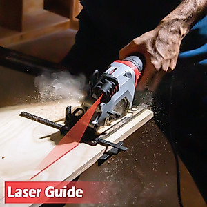 PowerSmart 4 Amp 4-1/2 Inch Mini Circular Saw with 2 Wood Blades and Laser Guide