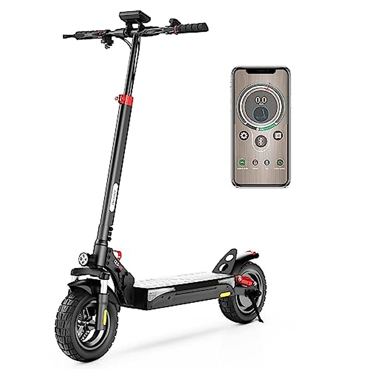 iScooter Electric Scooter Adult, 800W Motor E-Scooter Up to 25 Miles Range, Top Speed 25MPH, 10" Off Road Pneumatic Tires, Adjustable Handlebar Height Foldabable Commuting E Scooter for Adults
