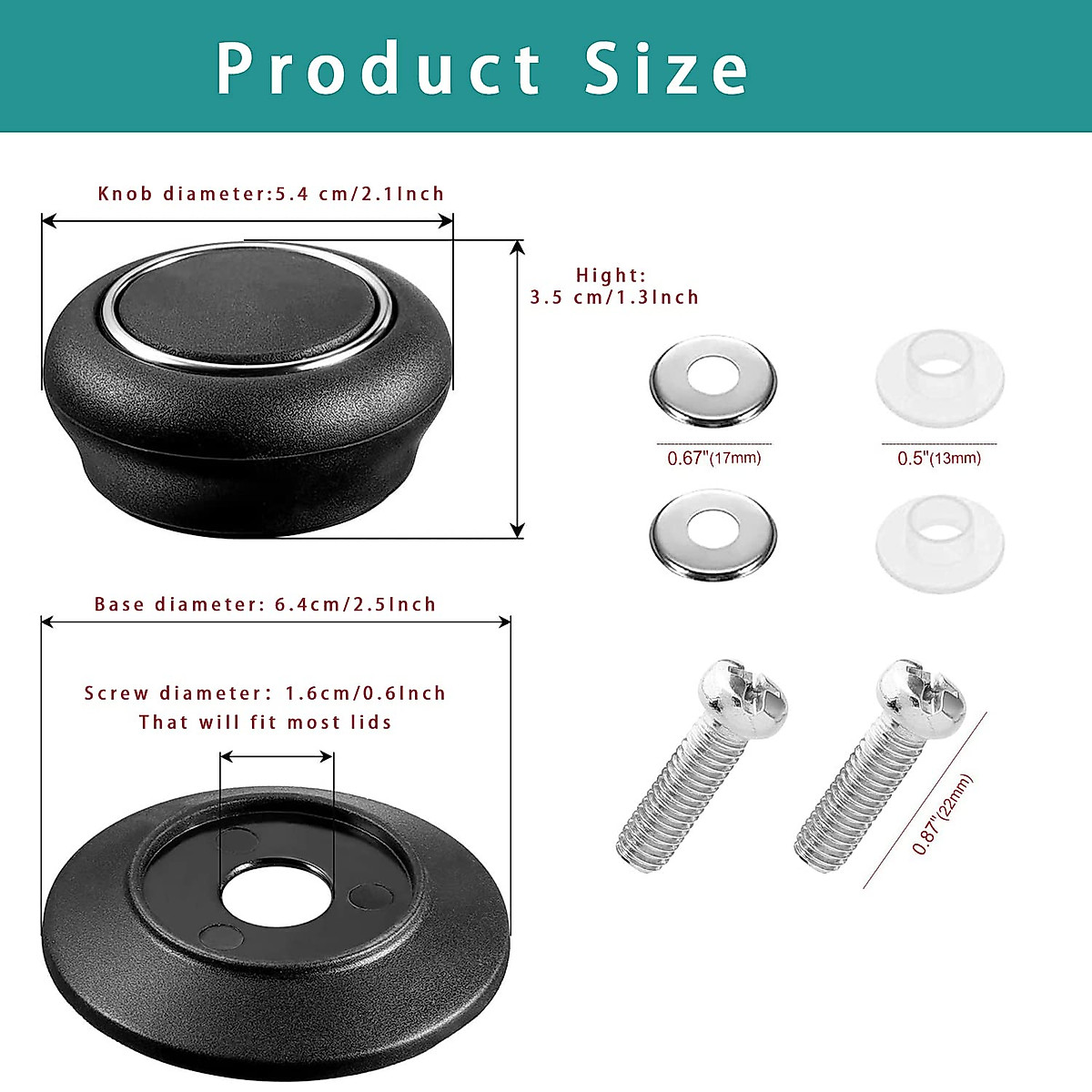 Universal Pot Lid Knob Replacement Pan Lid Holding Handle for rival Crockpot Replacement Parts Lid Kitchen Cookware Lid Replacement Knob(1 Pcs)