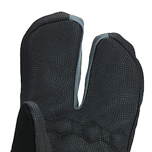 SEALSKINZ Unisex Waterproof Extreme Cold Weather Cycle Split Finger Glove, Black/Grey, Large
