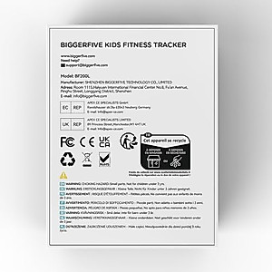 BIGGERFIVE Vigor 2 L Kids Fitness Tracker Watch for Boys Girls Ages 5-15, IP68 Waterproof, Activity Tracker, Pedometer, Heart Rate Sleep Monitor, Calorie Step Counter Watch, Blue