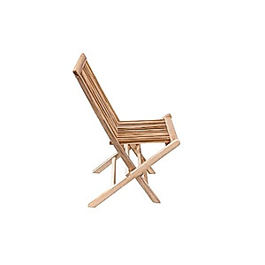 Nordic Style Folding Chair for Indoor and Outdoor Use - Patio, Balcony, Dining (Natural Finish, Beige)