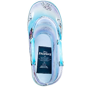 Disney Frozen 2 Girls Anna, Elsa and Olaf Pink PVC Waterproof Licensed Rain Boots Easy-On Handles - Size 8 Toddler