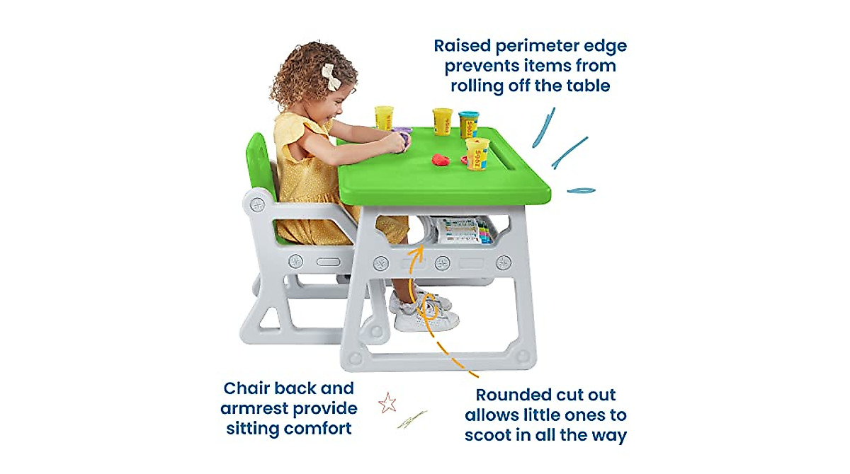 ECR4Kids Toddler Desk & Chair Set - Safe Kids Furniture