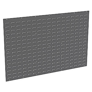Akro-Mils 30655 Louvered Steel Wall Mount Panel Garage Organizer for Hanging AkroBin Storage Bins, 52-Inch W x 34-Inch H, Grey, Single