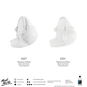 Mont Marte Signature Acrylic Color Paint Set, 12 x 16.9oz (500ml), Semi-Matte Finish, 12 Colors, Suitable for Canvas, Wood, Fabric, Leather, Cardboard, Paper, MDF and Crafts