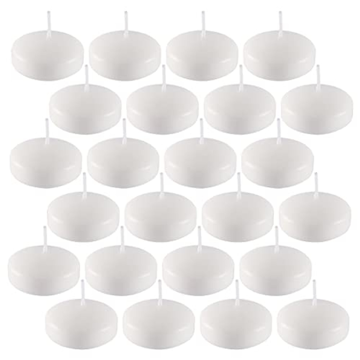 JHENG 2Inch 24 Pack Floating Candles Unscented Discs for Wedding, Pool Party, Holiday & Home Decor