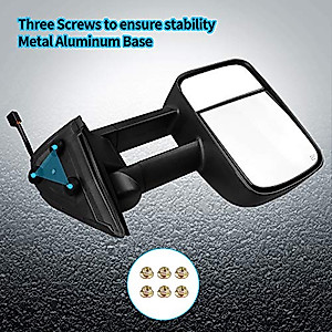 AUTOSAVER88 Towing Mirrors Compatible with 1999-2002 Chevy Silverado GMC Sierra 1500 2500 3500, Power Heated Telescoping Tow Mirrors Pair Set
