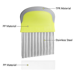 Nax Caki Crinkle Cutter with Protective Cover,Crinkle Cutter for Veggies,Potato Carrot Chip Vegetable Crinkle Wavy Chopper Cutter