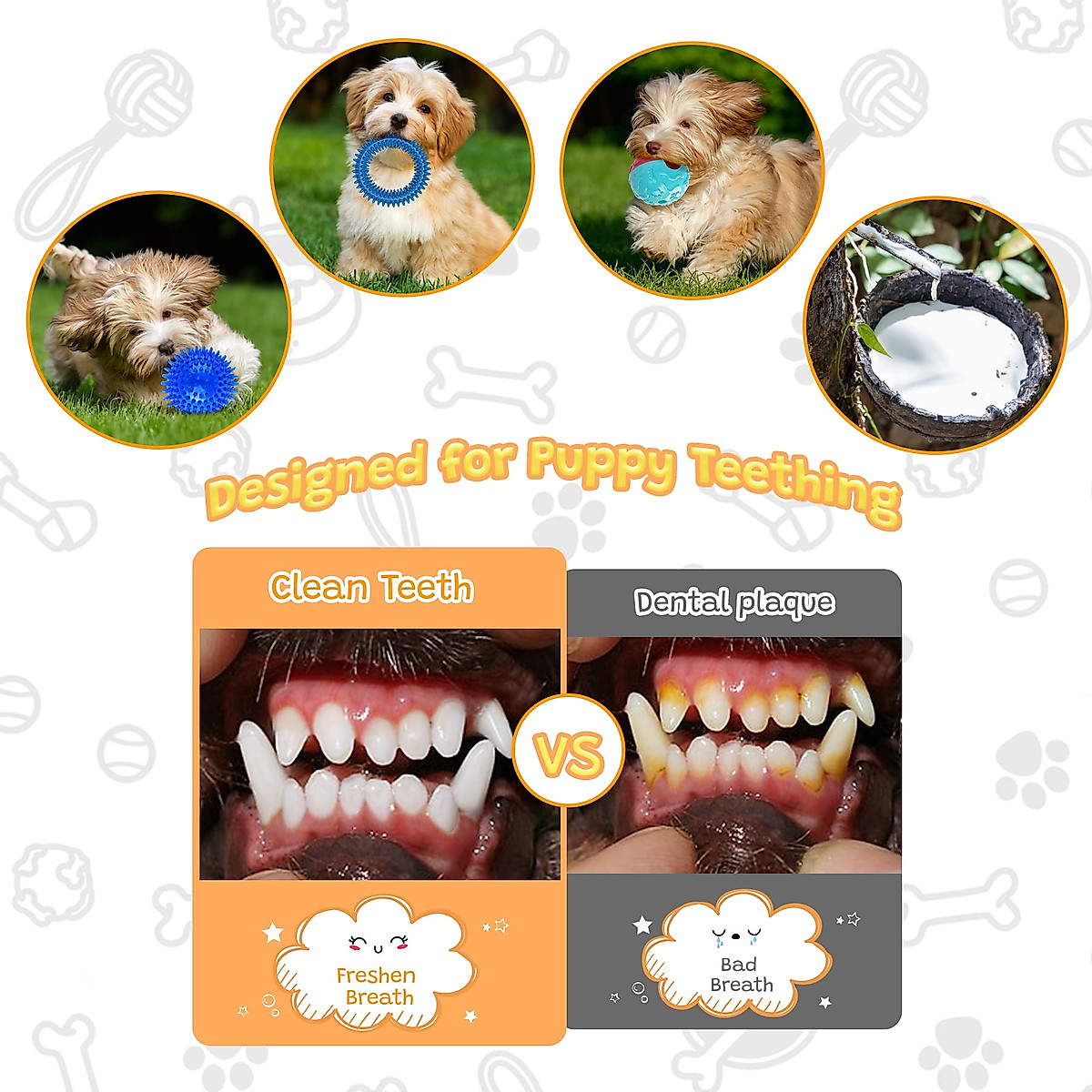 Zeaxuie 20 Pack Diversified Puppy Toys, Puppy Chew Toys for Teething Dogs with Dog Squeaky Toys, Dog Treat Balls & Rope Toys for Small Dogs