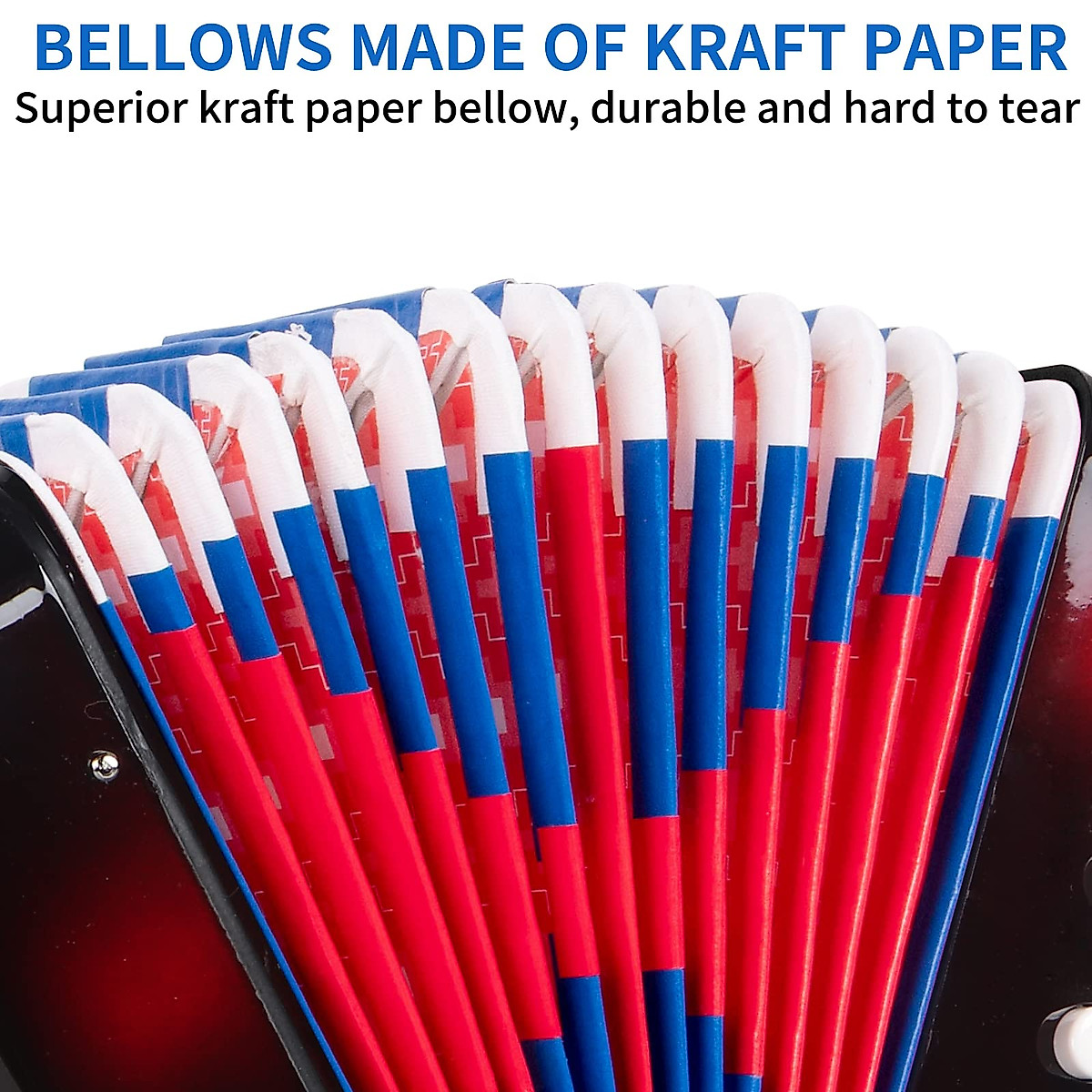 Kids Accordion, Horse 10 Keys Control Kids Accordion Musical Instruments for Kids Children Beginners Lightweight and Environmentally-friendly (Black)