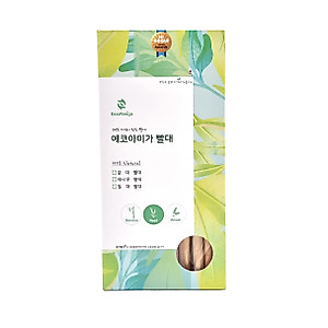 EcoAmiga Bamboo Straw, 8 Inch Reusable & Biodegradable Organic Bulk Straws – Great Ecological Alternative to Plastic Straws (Reed)