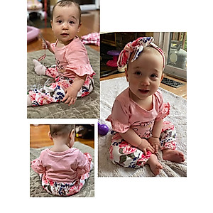 Newborn Baby Girl Clothes Big Sister Little Sister Matching Outfits Infant Romper Floral Pants Toddler Girls Clothing Sets