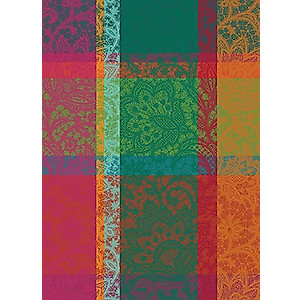 Garnier-Thiebaut Mille Dentelles Turquoise Kitchen Towel, 22"x30"