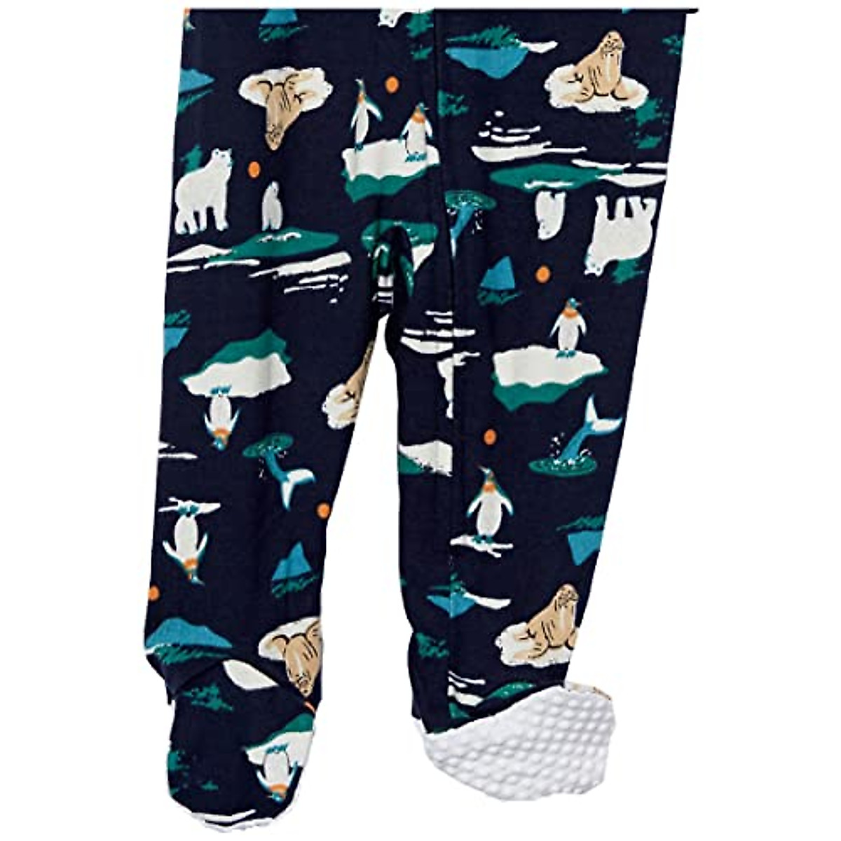 Amazon Essentials Baby Girls' Snug-Fit Cotton Footed Sleeper Pajamas, Pack of 2, Navy/Arctic Creatures, 12 Months