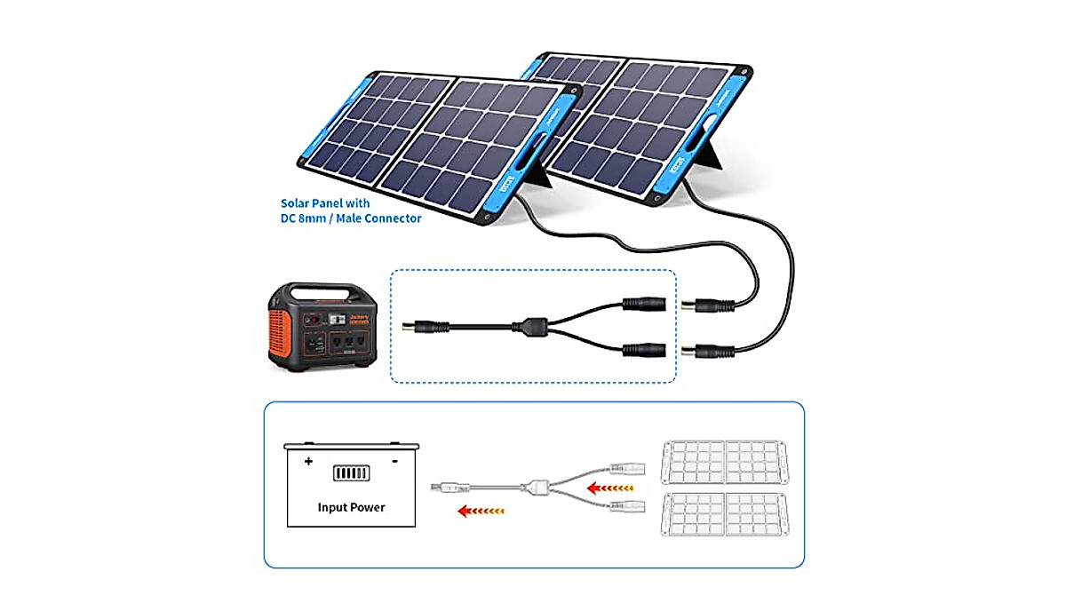 XTAR SP100 2-Pack 100W Solar Panels for Camping and Power Stations