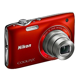 Nikon COOLPIX S3100 14 MP Digital Camera with 5x NIKKOR Wide-Angle Optical Zoom Lens and 2.7-Inch LCD (Red)