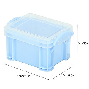 latulipo Compact Storage Solution - 12pc Plastic Snack Containers with Lids for Candy Cookies & More Lightweight & Portable Blue Storage Boxes