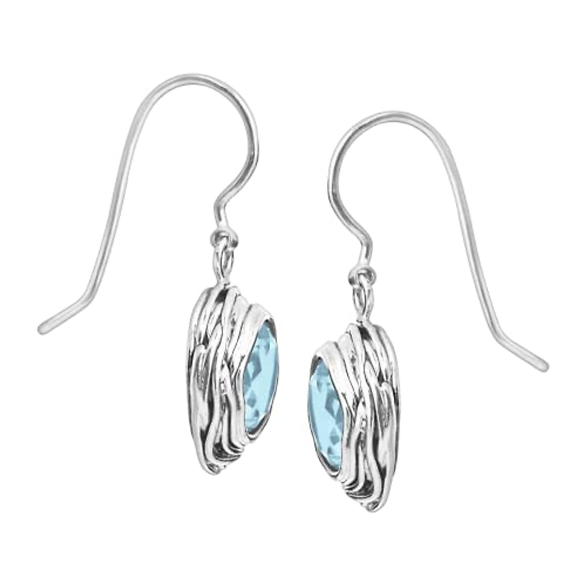 Silpada 'Hooked on Blue' Blue Cubic Zirconia Drop Earrings in Sterling Silver