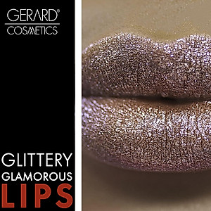 Gerard Cosmetics Glitter Lipstick (Hollywood Blvd) | Nude Pink Lipstick with Sparkling Metallic Glitter | Long Lasting, Smooth Formula | Highly Pigmented Opaque Color | Cruelty Free & Made in USA