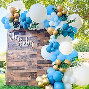 PartyWoo Light Blue Balloons, 50 pcs 5 Inch Matte Blue Balloons, Blue Balloons for Balloon Garland or Balloon Arch as Party Decorations, Birthday Decorations, Baby Shower Decorations, Blue-Y4