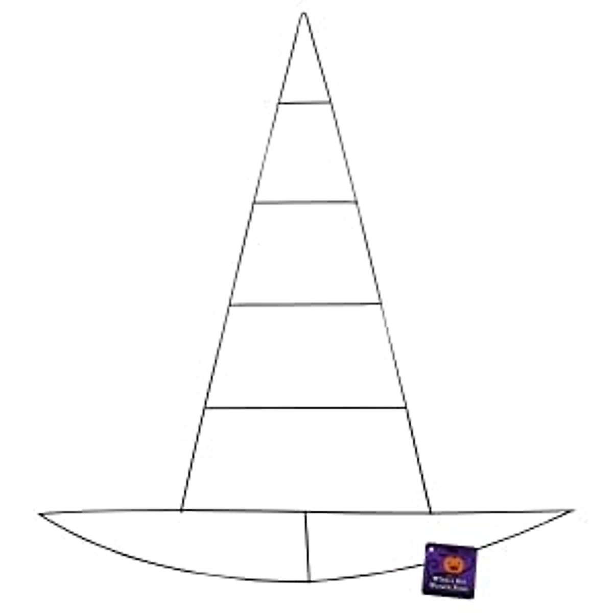 Floral Garden (Set of 3) HT Witch Hat Metal Wreath Form Frame, Halloween Witch Hat Shaped Wreath Form Frame, 22.5x21in. Bundled with Halloween Colors Metal Chenille Stems