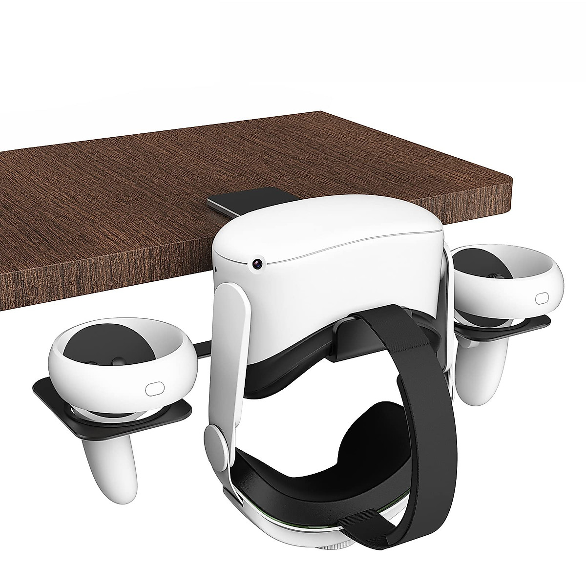 Dollox VR Stand VR Display Holder Under Desk Virtual Reality Headsets Metal Stand Storage Hook Universal Clamp on Desk Hanger Hooks for Oculus Quest 2/Quest/Rift S, HTC Vive Pro, PSVR 2