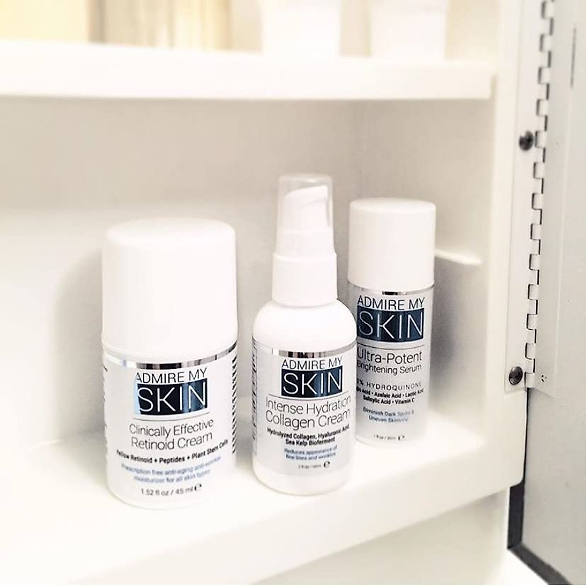 Admire My Skin Collagen Cream Moisturizer For Dry Skin - Hyaluronic Acid Cream - Non Comedogenic Hydrating Cream Eliminates Dull Dry Skin for That Healthy Youthful Glow 2oz