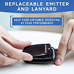 AirTamer A315 Advanced Rechargeable and Portable Air Negative Ion Generator | Proven Performance, Black with Black Leather Travel Case