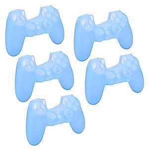 Protective Case Cover Soft Texture Non‑Slip for PS4 Game Machine(Blue)