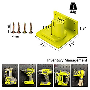 5 Packs Tool Holder Dock Mount for Ryobi 18V Drill Tools Holder, Hanger(lot of 5,Green)