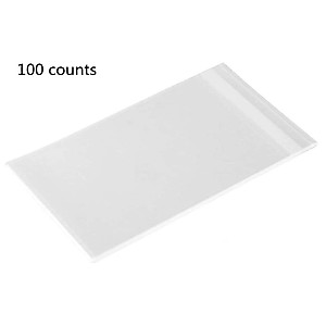 100 Pieces (5x7 Inch) Clear Plastic Bags for Packaging, Strong Packing Self Adhesive Cellophane Bag