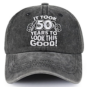 SHANVANKE 50th Birthday Gifts for Women Men, Limited Edition 1974 Hat, Adjustable Cotton Embroidered 50 Year Old Party Decorations Baseball Cap, Funny Gifts for Dad Mom Wife Husband Friends