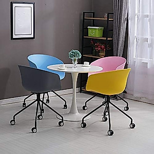 RENSLAT Case for Dining Chair, Study Chair, Fabric, Balcony, Leisure Backrest, Handrail, Metal, for Negotiations (Color : F)