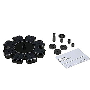 XUNMAIFBT Solar Fountain Pump,4 Nozzles Water Pump Kit Bird Bath Fountain Pump Outdoor Watering Submersible Pump for Pond, Fish Tank, Aquarium, Pool, Garden,