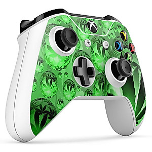 GNG 2 x Weed Compatible with Xbox One S Controller Skins Full Wrap Vinyl Sticker