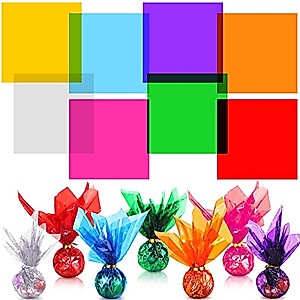 Outus 104 Pieces Cello Sheets Cellophane Wraps for DIY Arts Crafts Decoration (8 x 8 Inches)