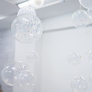 3500 Pieces Alphabet Number and Letter Glitter 6 mm Confetti Holographic Laser Party Confetti Shiny Sequins Table Decorations for DIY Balloons Baby Shower Birthday Wedding Party Nail Arts 2.1 oz/Bag