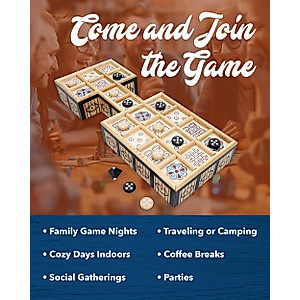 WE Games Royal Game of UR, Ancient Strategy Board Games for Adults, Solid Wood and Beautifully Designed Board with Storage Drawers, Travel Games for Adults, Table Games for 2