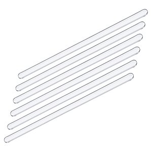 MECCANIXITY Borosilicate Glass Stick 5.91" Length 6mm Dia Stir Rod Mixing Tools with Both Ends Round for Lab Kitchen Science 6Pcs