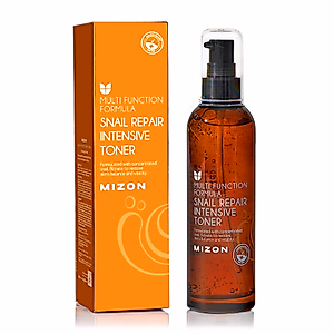 MIZON Snail Repair Intensive Toner Snail Mucin Hyaluronic Acid Adenosine Centella Asiatica Moisturizer Fine Line Treatment Safe Formula Korean Skincare (3.38 fl oz)