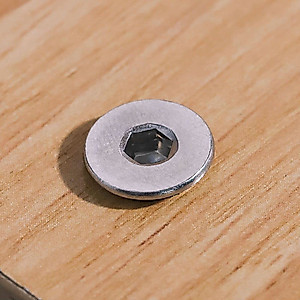 Glvaner 10-24 x 1/2" (60 pcs) Flat Head Socket Cap Screws Bolts, 304 Stainless Steel 18/8, Countersunk Head Socket Cap Screws, Allen Hex Drive, Full Thread