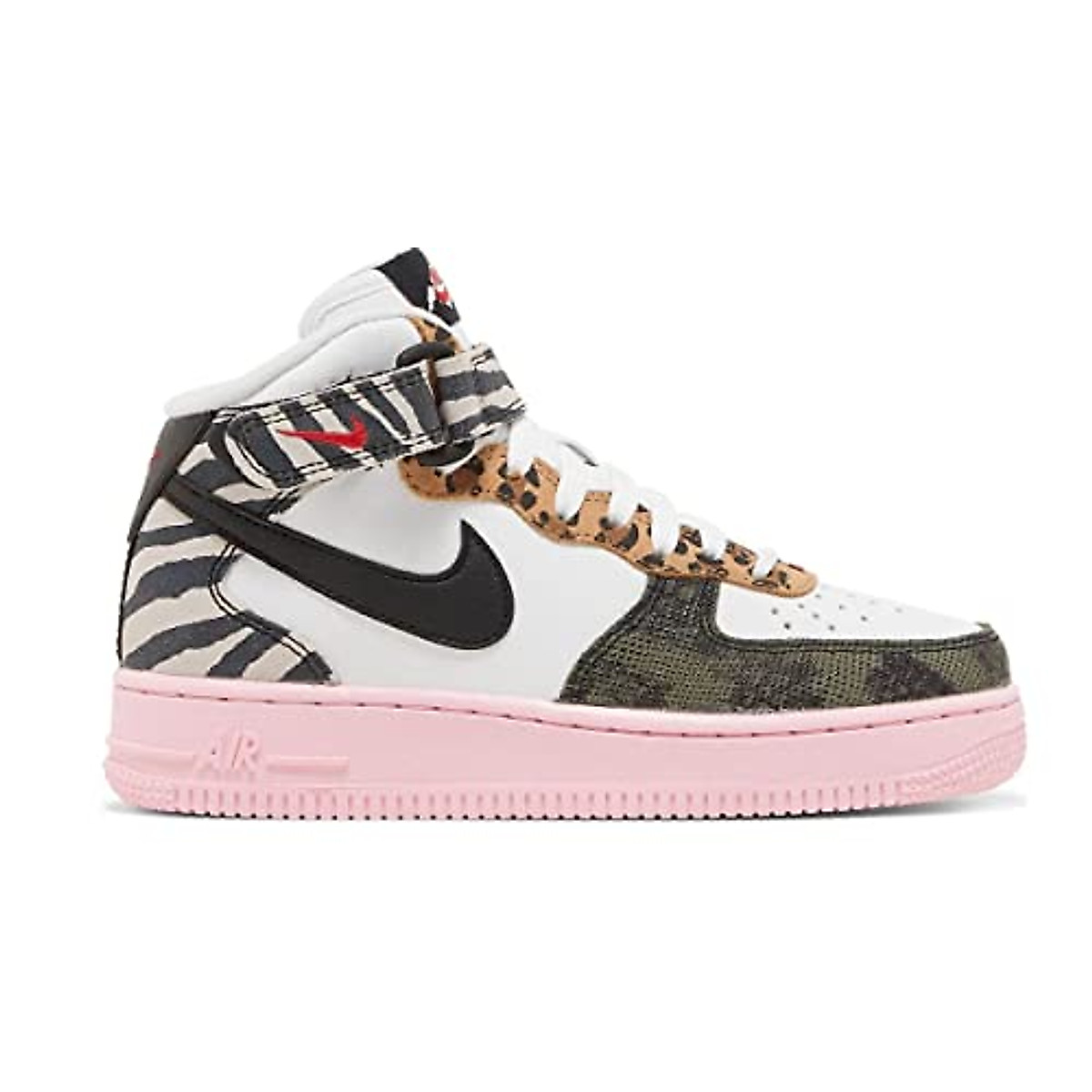 Nike AIR Force 1 '07 MID White/Black/Pink DZ4841 100 Women's Size 7