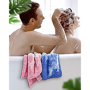 Cleanbear Wash Cloths for Your Body 24-Pack Washcloths Soft Cotton Face Cloths, Large Shower Wash Cloth Set (8 Colors 13” x 13”) 100% Cotton Small Towels for Bathrooms and Guestroom