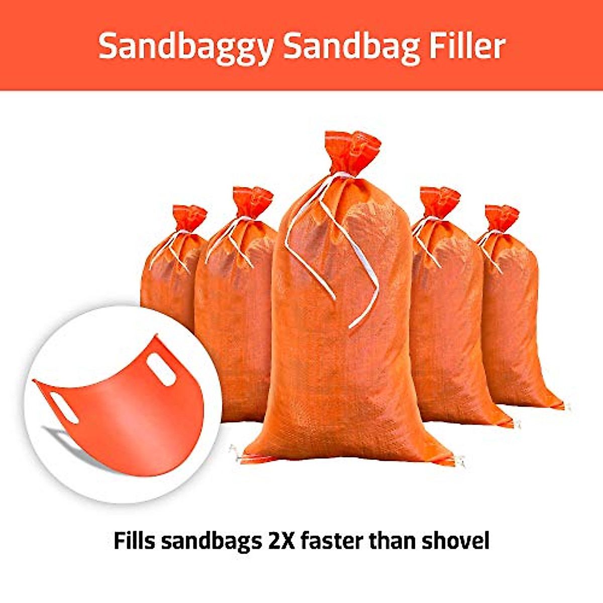 Sandbaggy Sandbag Filler | Made in USA | One Man Operation | Fills Sandbags 2X Faster Than Shovel | Only 10 Seconds to Fill A Bag | Heavy Duty Construction For Long Term Use | Can Fill Sand Or Gravel
