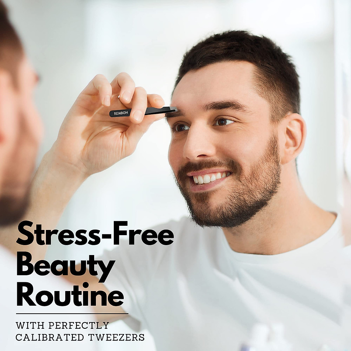 Generic Slant Tweezers - Professional Tweezers for Eyebrows Stainless Steel Slant Tip Tweezer - The Best Precision Eyebrow Tweezers (RT)