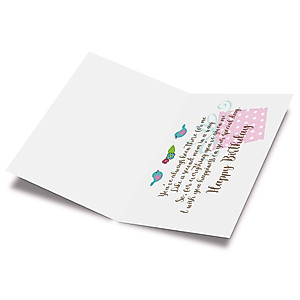 Prime Greetings Birthday Card Aunt, Made in America, Eco-Friendly, Thick Card Stock with Premium Envelope 5in x 7.75in, Packaged in Protective Mailer